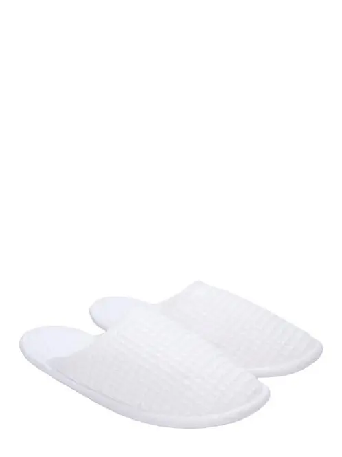 THE WHITE COMPANY Waffle Cotton-blend Slippers - White