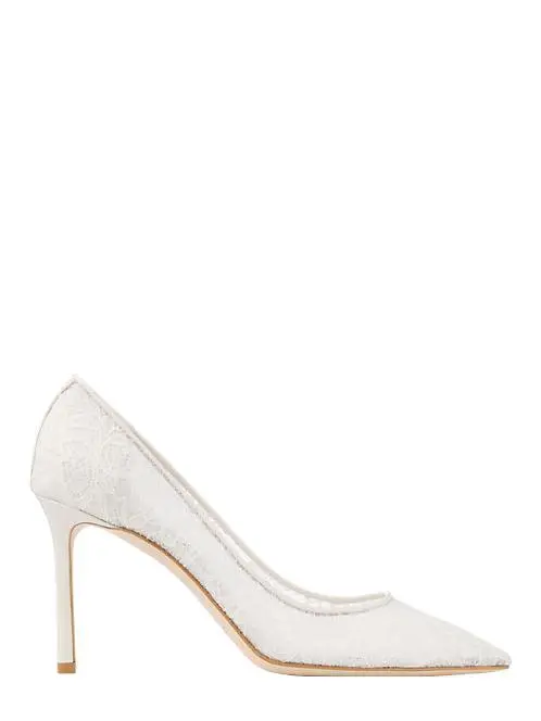 JIMMY CHOO Romy 85 Lace Pumps - Ivory