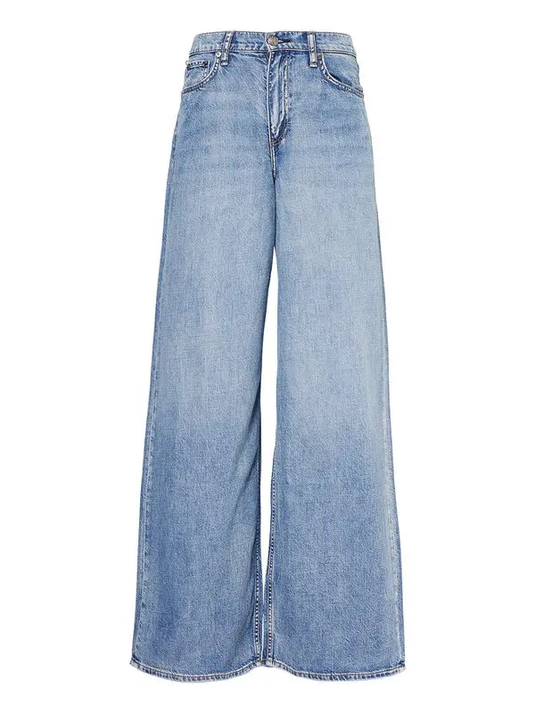 Rag & Bone Featherweight Sofie Wide-leg High-rise Denim-blend Jeans - Beverly