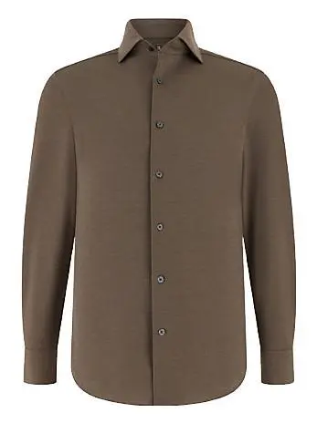 Boggi Milano Regular-fit Japanese Jersey Polo Shirt - Brown