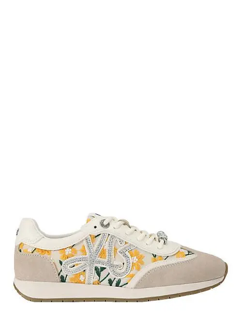 Kurt Geiger Lala Mesh And Suede Trainers - White/comb