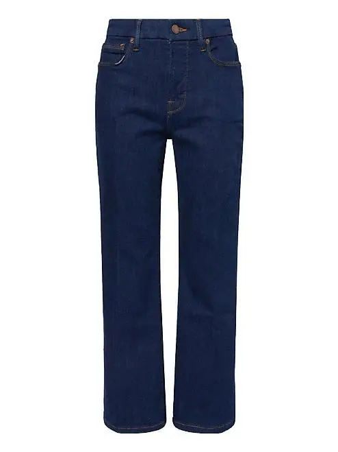 Good American Good Legs Crop Mini Boot Stretch-denim Jeans - Indigo1153