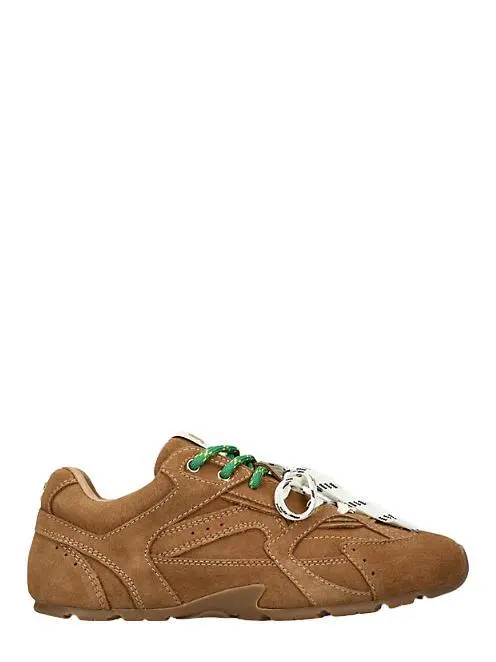 Steve Madden Asiel Suede Trainers - Camel