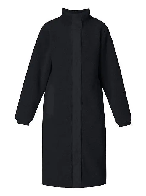 Sweaty Betty Relaxed-fit Sherpa Coat With Funnel Neck - Black