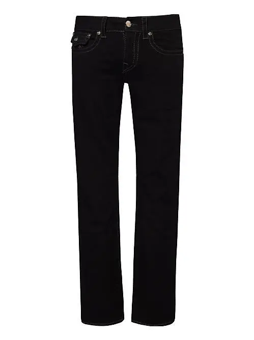True Religion Ricky Flap Straight-leg Stretch-denim Jeans - Black