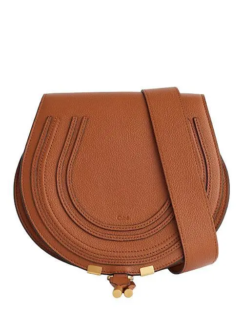 Chloé Marcie Medium Leather Cross-body Bag - Tan