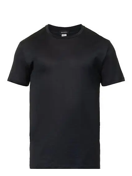 Hanro Crew-neck Regular-fit Cotton-jersey T-shirt - Black