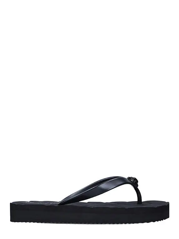 Kurt Geiger Kensington Q Two-post Rubber Flip Flops - Black