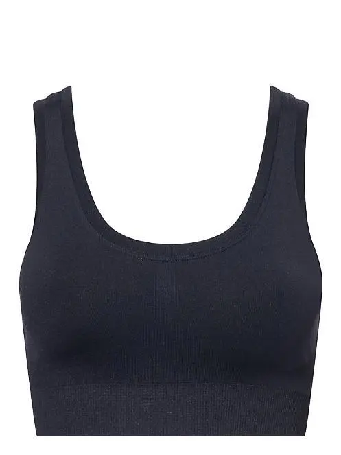 Hanro Touch Feeling Padded Crop Stretch-woven Top - Black