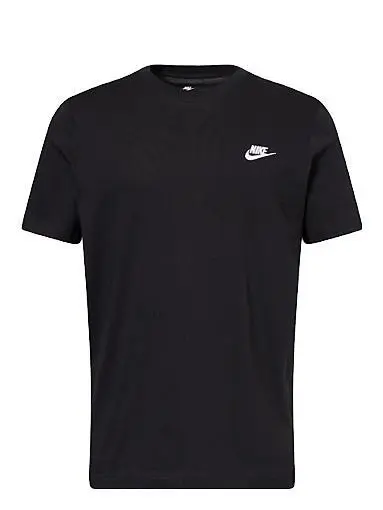 Nike Core Club Brand-embroidery Cotton-jersey T-shirt - Black