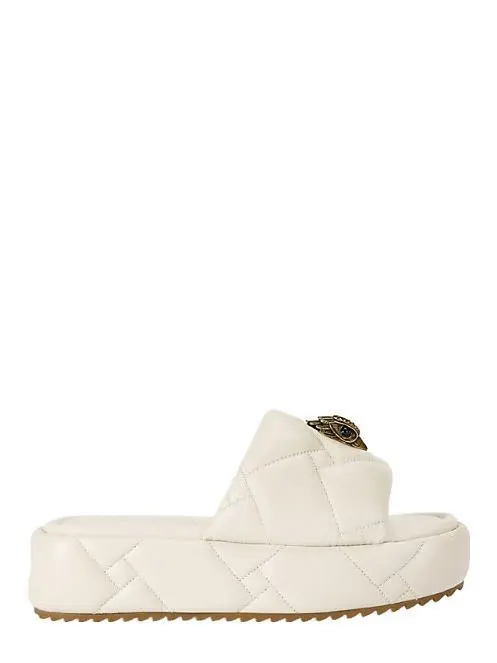 Kurt Geiger Kensington Puff Flatform Leather Sandals - Bone