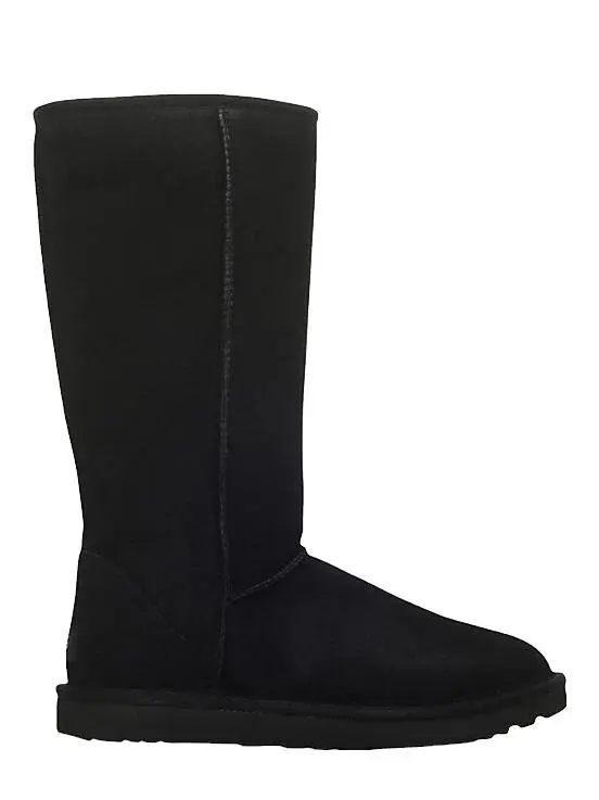 UGG Classic Tall Sheepskin And Suede Boots - Black