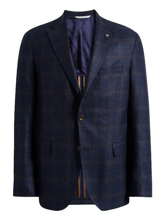 JACK VICTOR Mcallen Deco Plaid Sport Coat - Navy