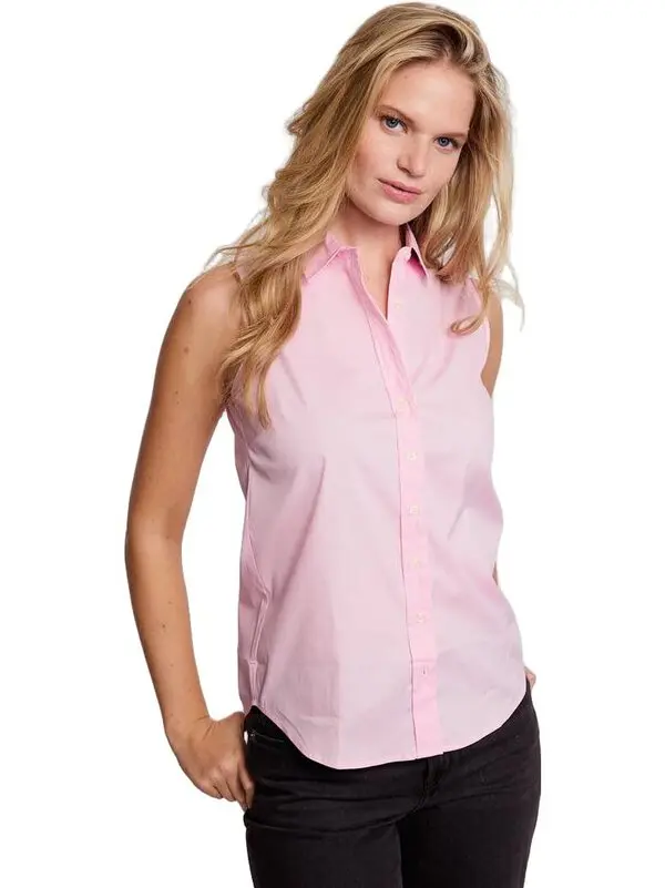 The Shirt By Rochelle Behrens Sleeveless Shirt - Light Pink