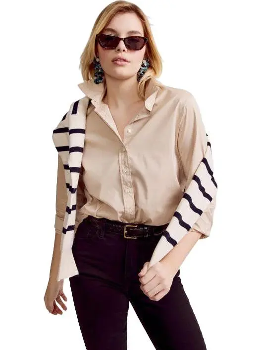 The Shirt By Rochelle Behrens The Icon Shirt - Taupe