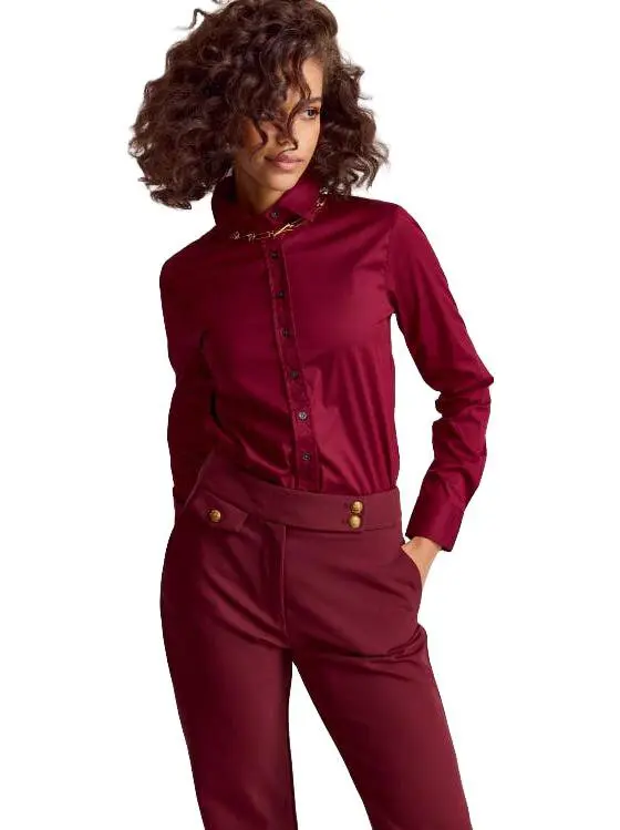 The Shirt By Rochelle Behrens The Icon Shirt - Burgundy