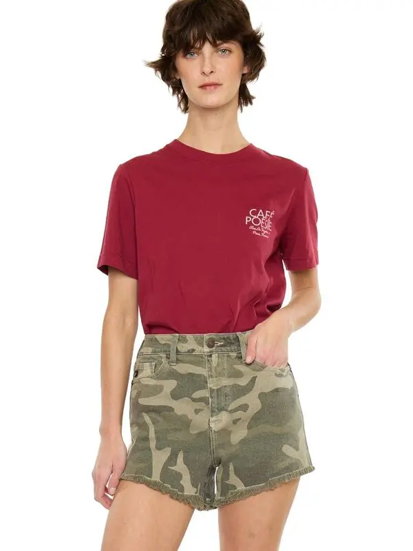 KANCAN Khalil High Rise Shorts - Camo