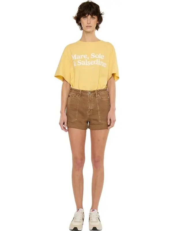 KANCAN Clara High Rise Mom Cargo Shorts - Mocha