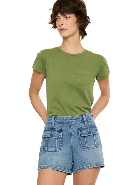 KANCAN Sharon High Rise Denim Shorts - Medium Wash