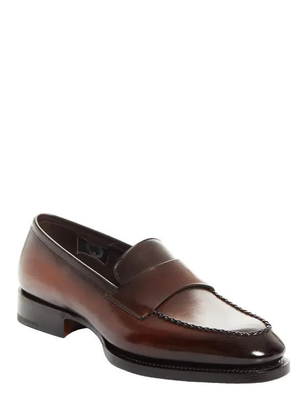 Santoni Arco Loafer - Dark Brown-t60