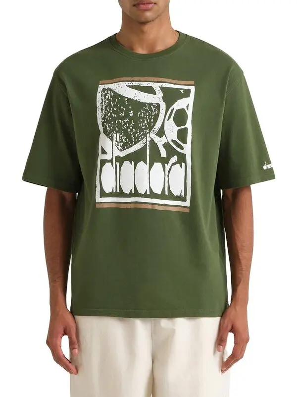 DIADORA Legacy I Cotton Graphic T-shirt - Green Botanic