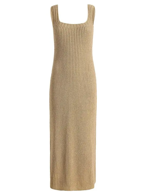 Khaite Lex Sleeveless Column Dress - Beige