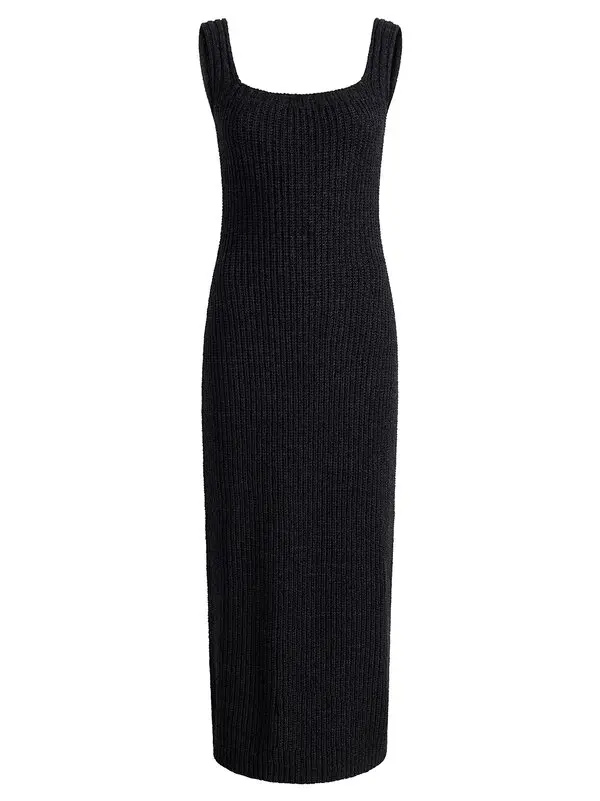 Khaite Column Knit Dress - Black