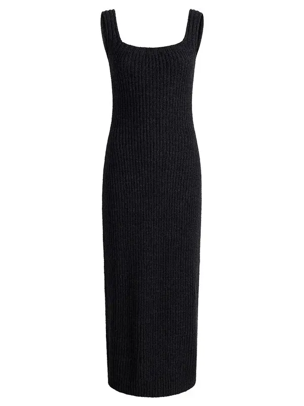 Khaite Lex Column Dress - Black