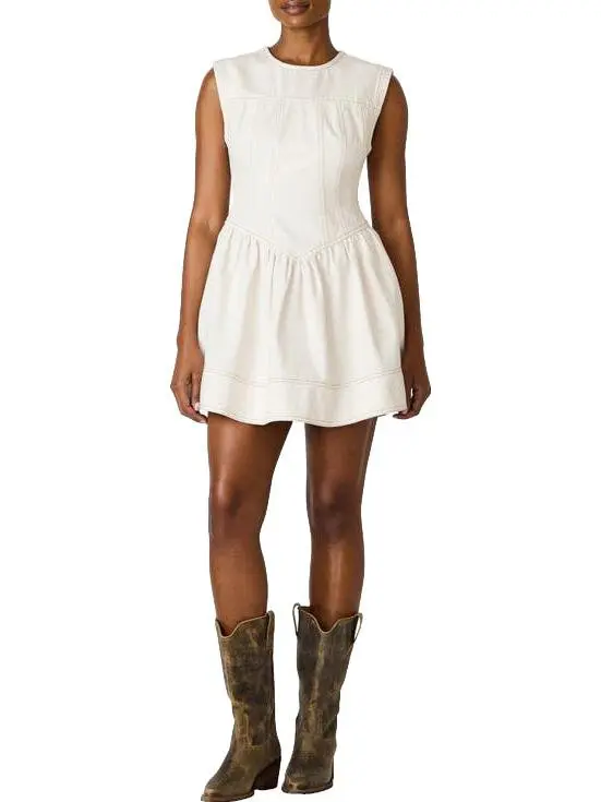 Steve Madden Irinna Denim Minidress - Sand