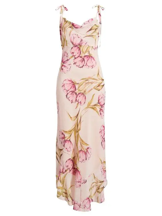 Steve Madden Floral Maxi Dress - Rosette Pink