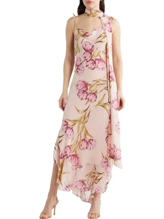 Steve Madden Floral Maxi Dress - Rosette Pink
