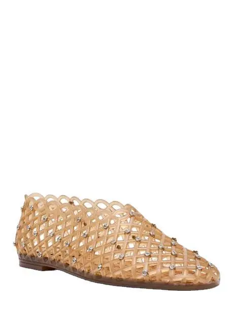 Steve Madden Grove Rhinestone Jelly Flat - Tan