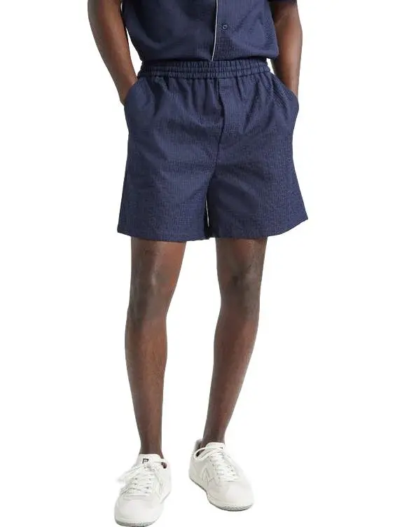 Balmain Monogram Jacquard Shorts - 6ub Marine
