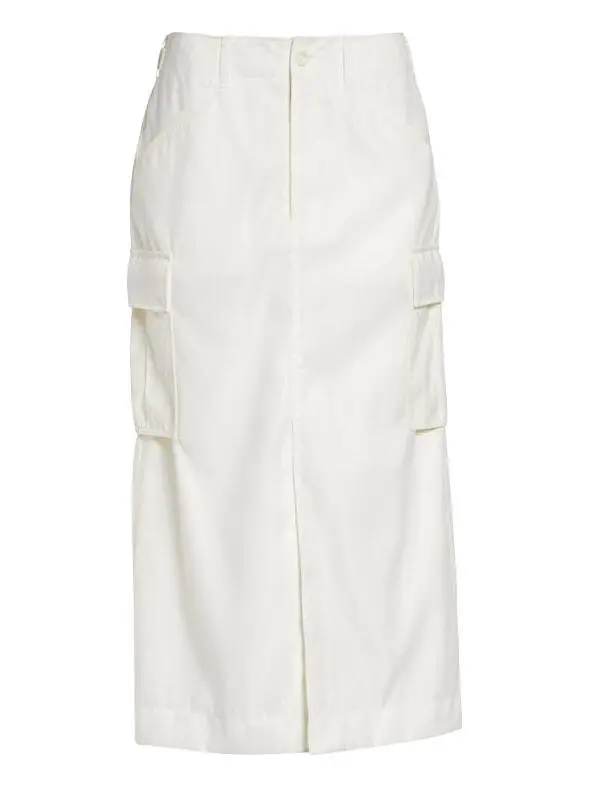 Sacai Insulated Nylon Twill And Satin Cargo Skirt - Off White