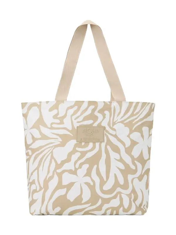 ALOHA COLLECTION Day Tripper Water Resistant Tote - Latte