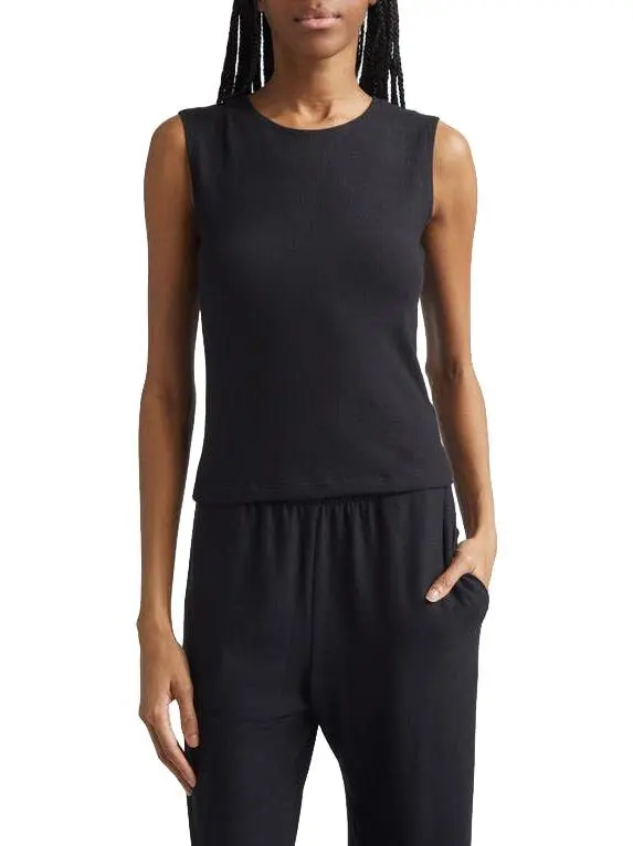 LESET Lauren Short Sleeve Crewneck Tank - Black