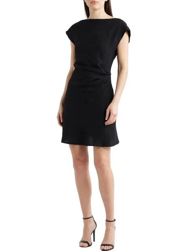 Sam Edelman Ruched Mini Dress - Black