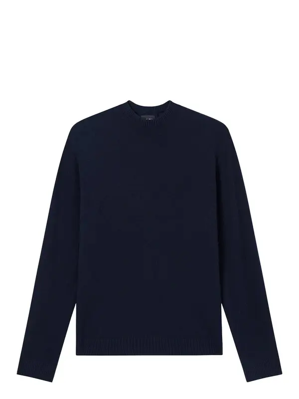 Giorgio Armani For Alanui Cashmere And Silk Crew-neck Jumper - Navy Blue
