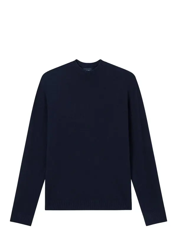 Giorgio Armani For Alanui Cashmere And Silk Crew-neck Jumper - Navy Blue