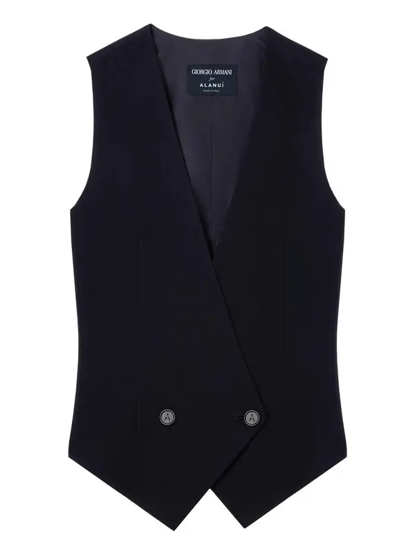 Giorgio Armani For Alanui Virgin Wool Waistcoat - Blue