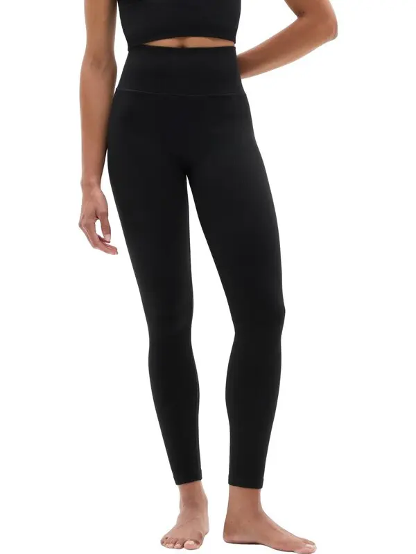 Athleta Recharge Seamless High Rise Legging - Black Rib