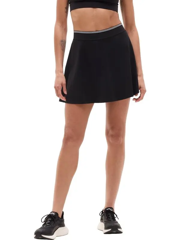 Athleta Ace A-line Tipped 15.5" Skort - Black/white