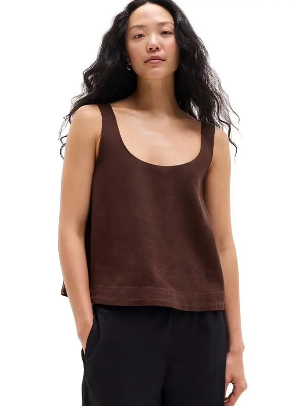 Athleta Retreat Linen Tank - Woodland