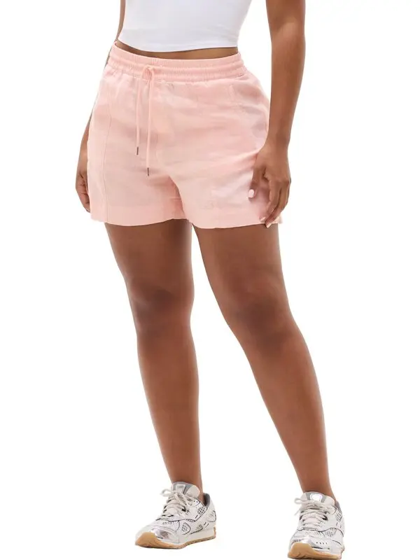 Athleta Retreat Linen Mid-rise 4" Short - Pink Sand