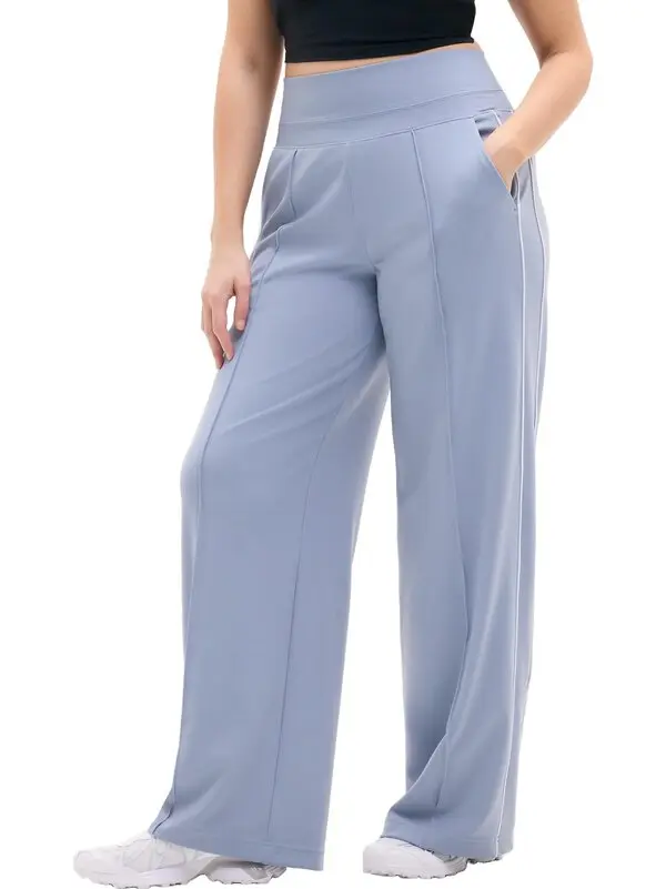 Athleta High-rise Track Stripe Wide Leg Pant - Storm/bright White