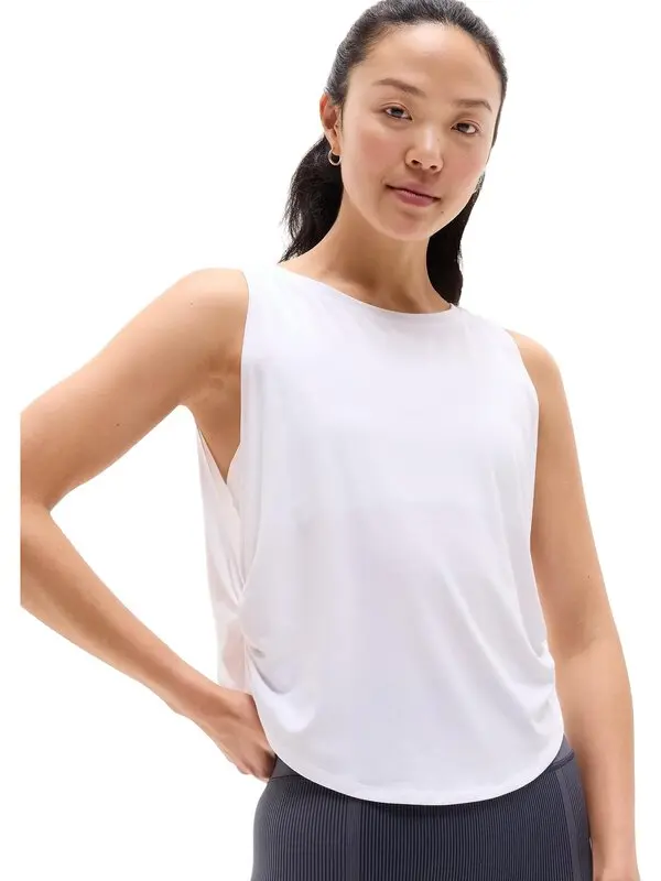 Athleta Move With Ease Twist Tank - Bright White