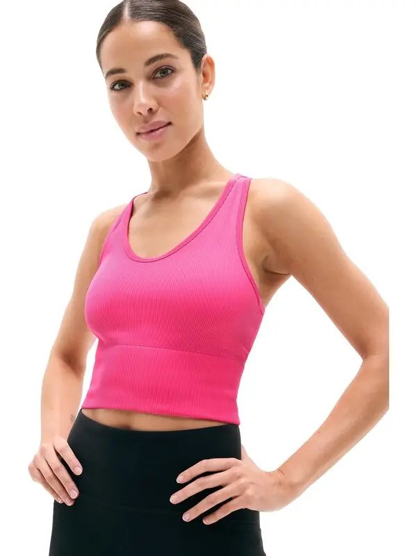 Athleta Recharge Seamless Racerback Tank - Cerise Rib