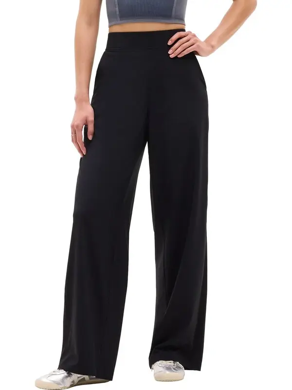 Athleta Brooklyn Mid-rise Wide Leg Pants - Black