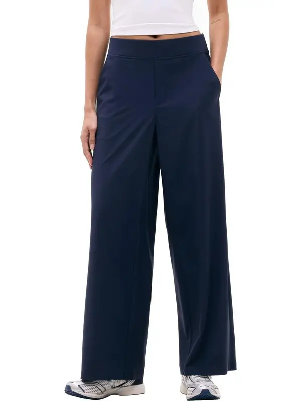 Athleta Mid-rise Wide Leg Pants - Navy