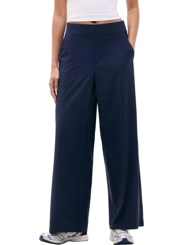 Athleta Mid-rise Wide Leg Pant - Navy